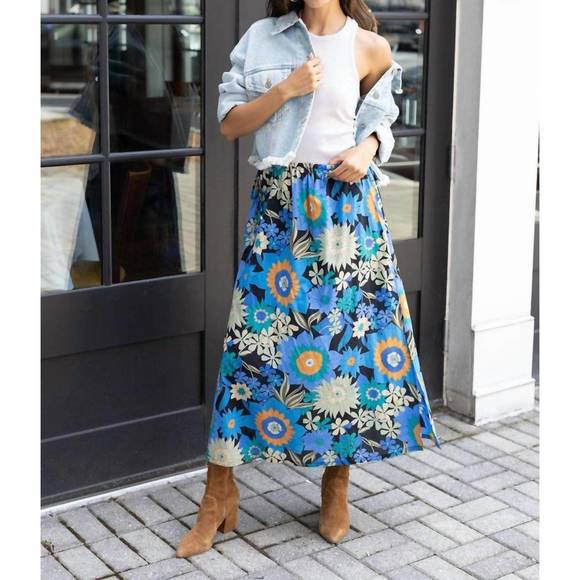 Rails | Skirts | New Rails Beech Maxi Skirt In Azul Wildflower | Poshmark